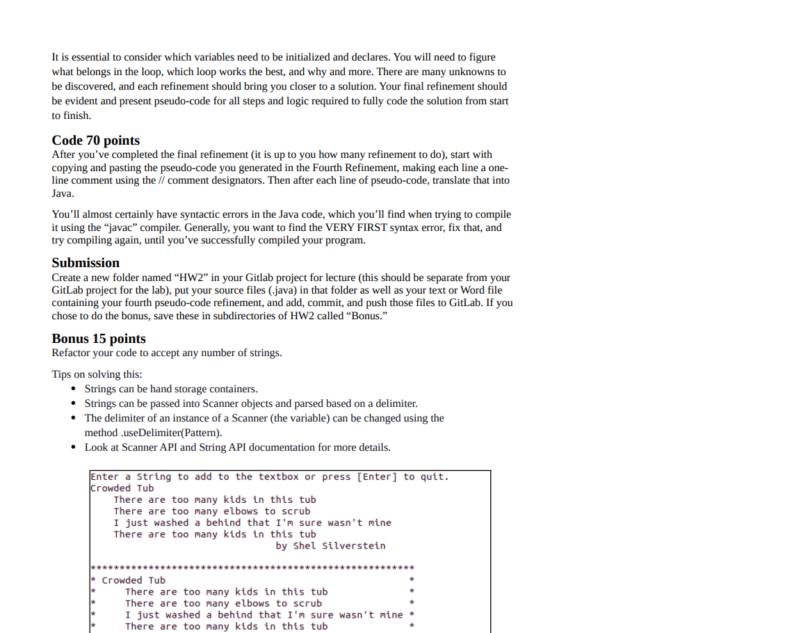 Solved Homework 2: Text Box Problem. Summary: We will create | Chegg.com