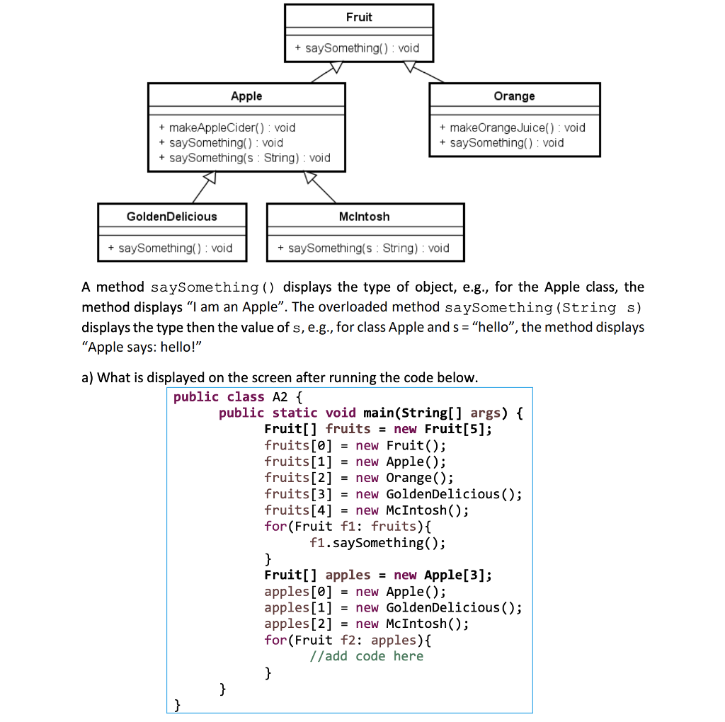 Solved b) Write the missing code where indicated above in | Chegg.com