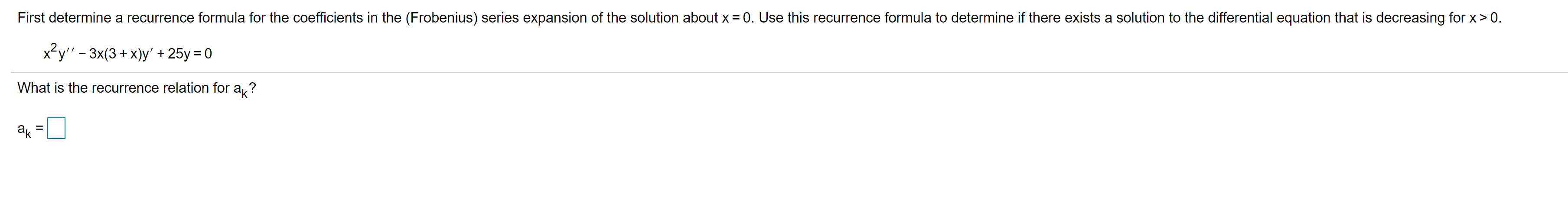 Solved First determine a recurrence formula for the | Chegg.com
