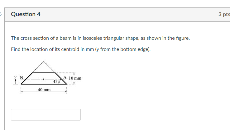 Solved The cross section of a beam is in isosceles | Chegg.com
