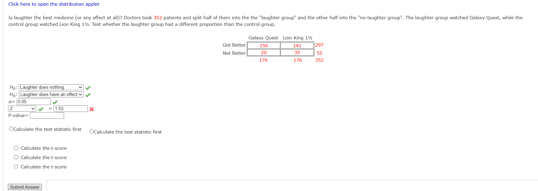 Solved Click here to open the distribution appletcontrol | Chegg.com