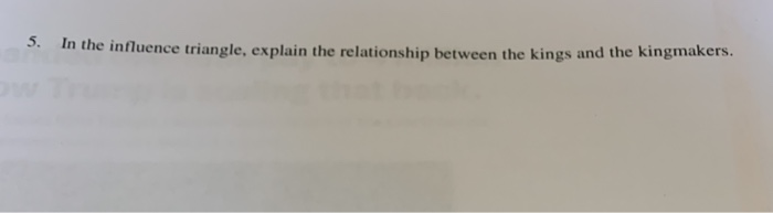 Solved 5. In the influence triangle, explain the | Chegg.com