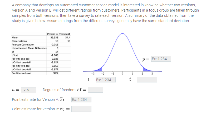 Solved A company that develops an automated customer service | Chegg.com