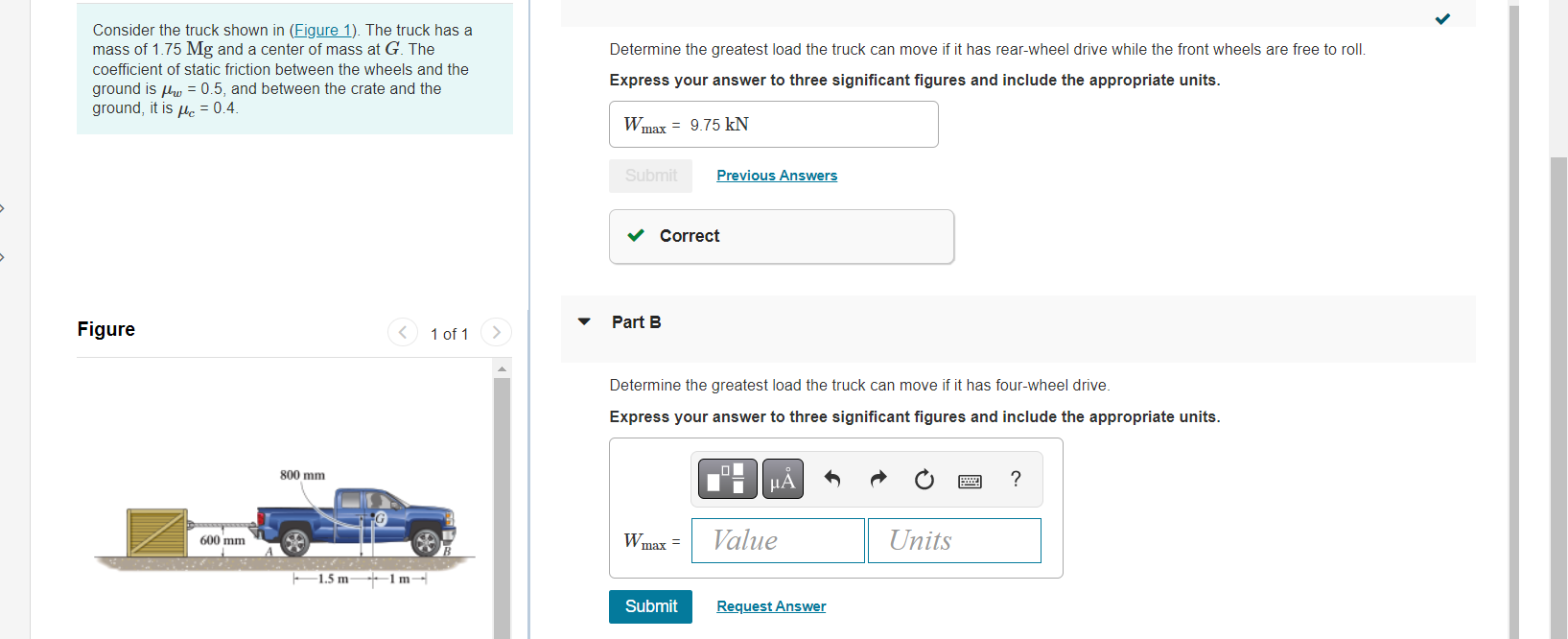 Solved Consider the truck shown in (Figure 1). The truck has | Chegg.com