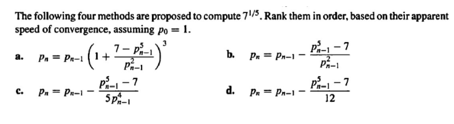 Solved The following four methods are proposed to compute | Chegg.com