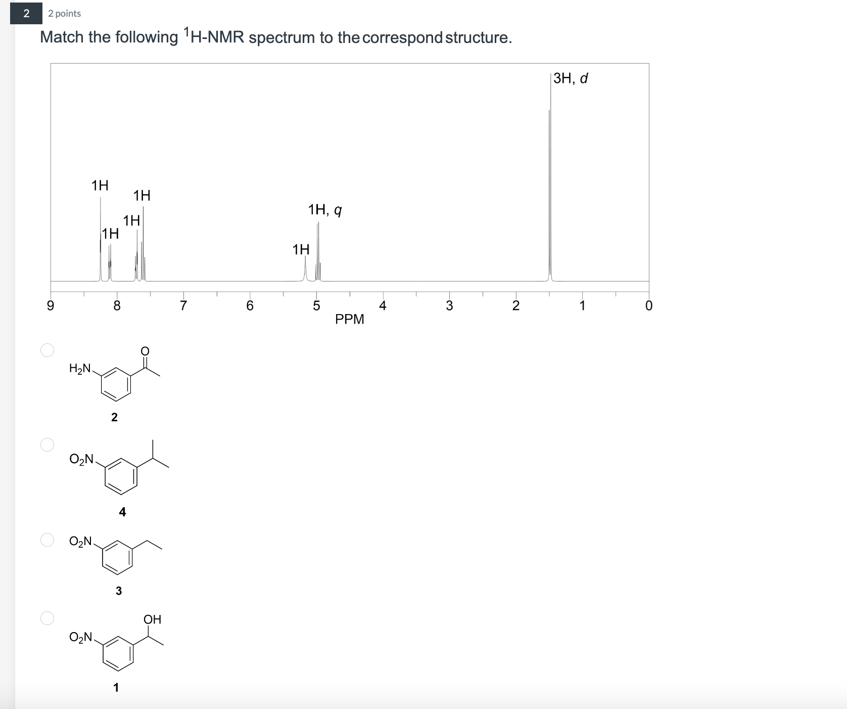 Solved Match the following ?1H-NMR spectrum to the | Chegg.com Solved Match the following ?1H-NMR spectrum to the | Chegg.com