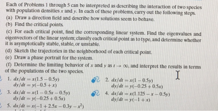 Solved Each of Problems 1 through 5 can be interpreted as | Chegg.com