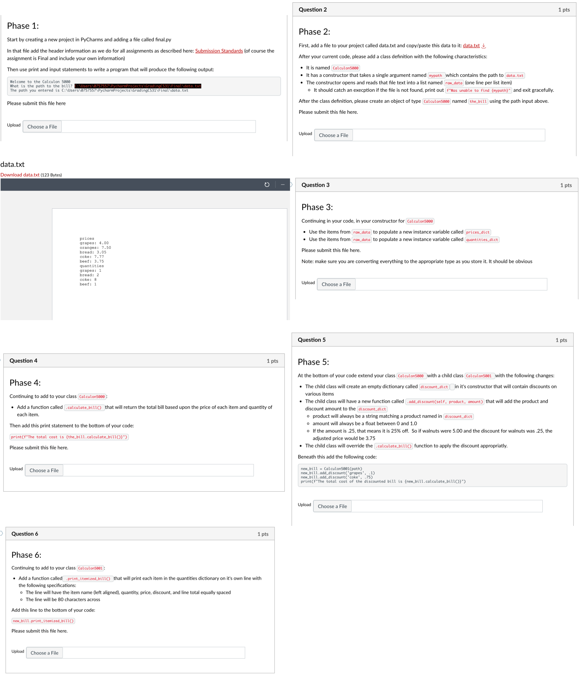 Solved PLEASE ZOOM IN AND READ EACH PHASE, I NEED TO DO | Chegg.com
