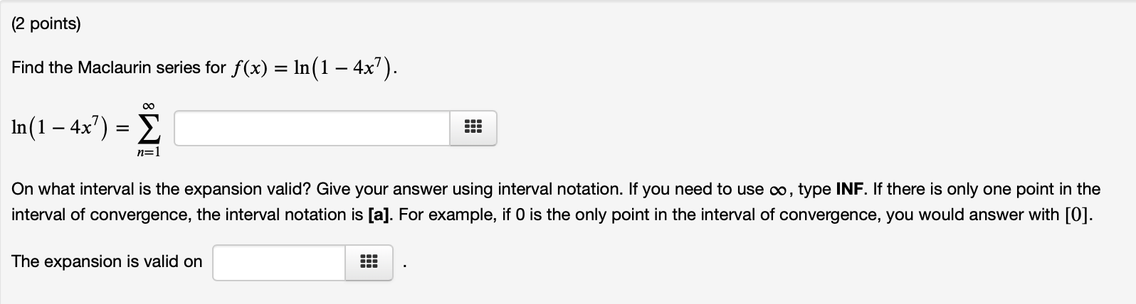 Solved (2 ﻿points)Find the Maclaurin series for | Chegg.com