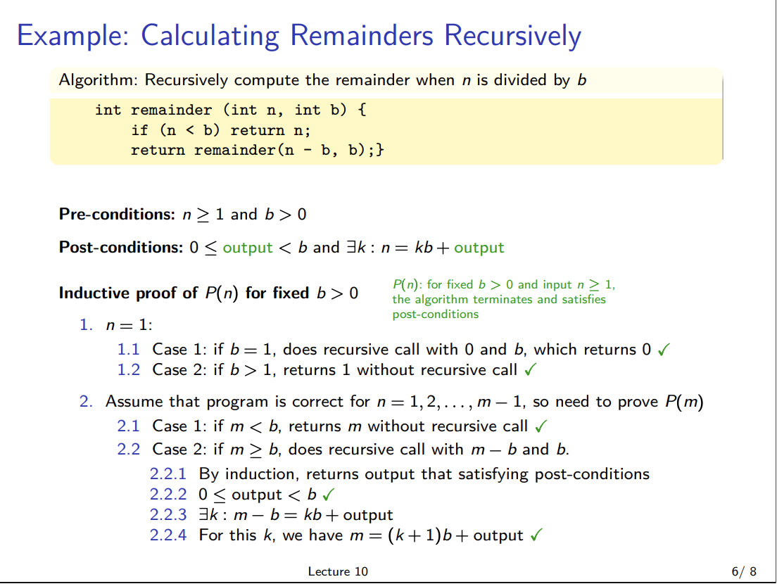 Solved For the recursive program on Slide 6 that computes | Chegg.com
