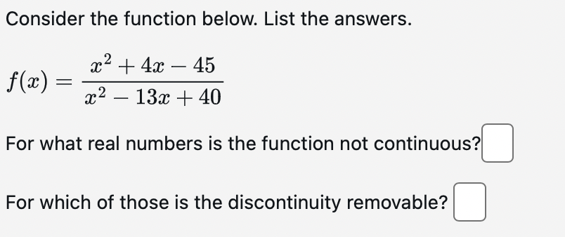 Solved Consider The Function Below List The