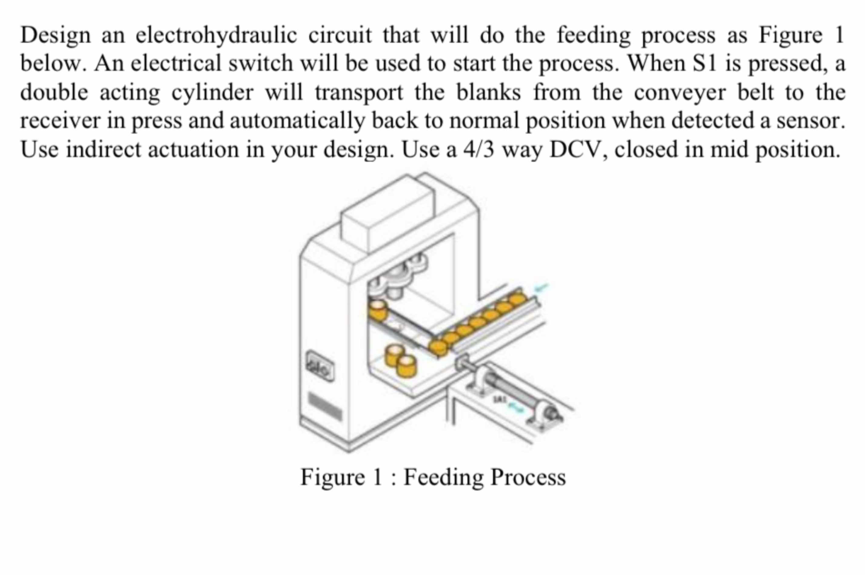 Solved Design an electrohydraulic circuit that will do the | Chegg.com