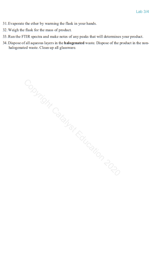 Solved Week 12 Data And Report Submission - Hydroboration | Chegg.com