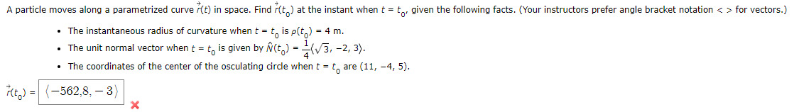 Solved A particle moves along a parametrized curve r(t) in | Chegg.com