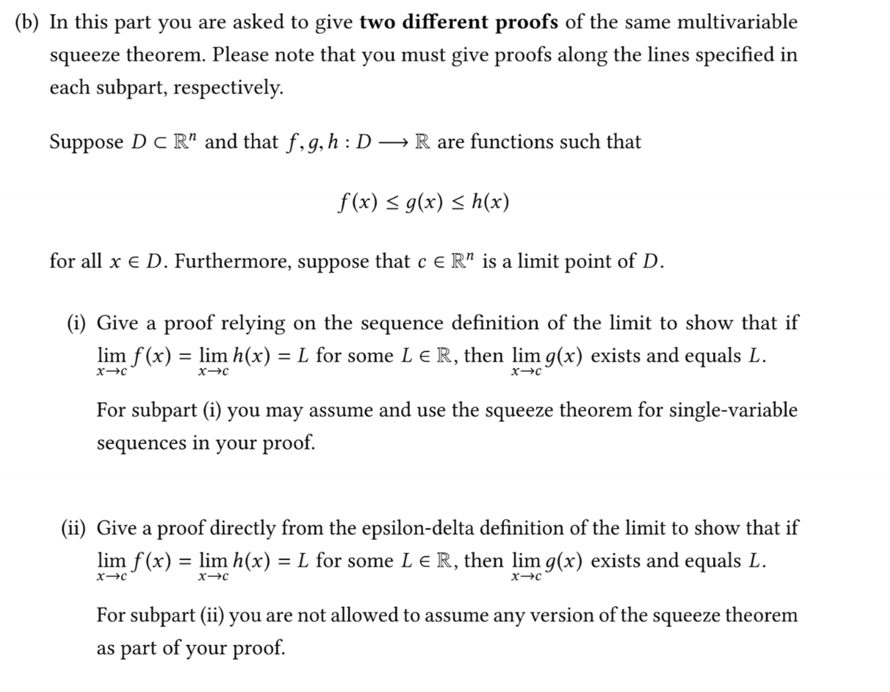 Solved (b) In this part you are asked to give two different | Chegg.com