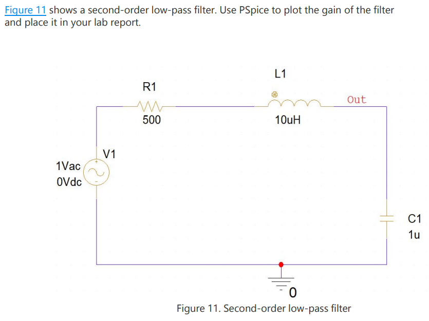 Fiqure 11 shows a second-order low-pass filter. Use | Chegg.com