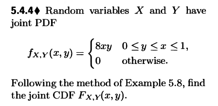 Solved 5.4.4 Random variables X and Y have joint PDF | Chegg.com