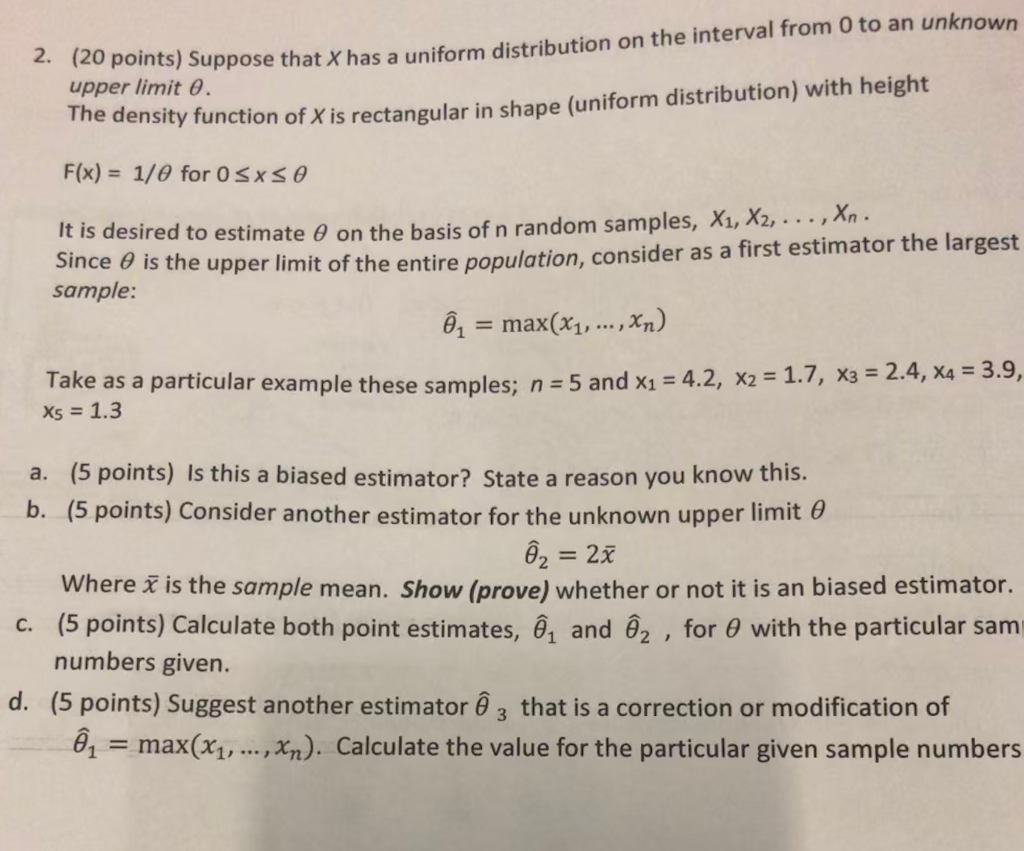 Solved Suppose that X has a uniform distribution on the | Chegg.com