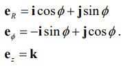 Solved The unit vectors of the cylindrical coordinate | Chegg.com