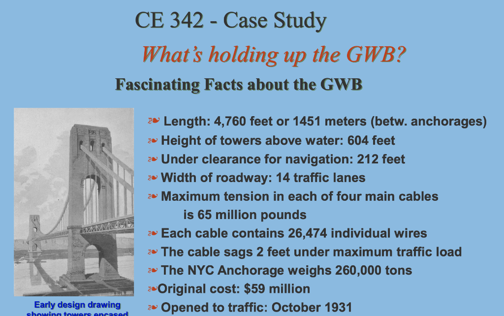 Solved (1) Rock Engineering - George Waskington Bridge | Chegg.com