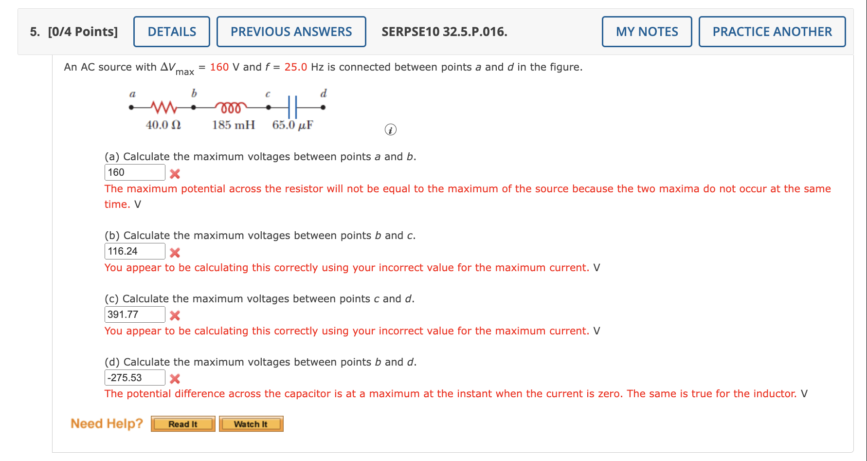 Solved 5. [0/4 Points] DETAILS PREVIOUS ANSWERS SERPSE10 | Chegg.com