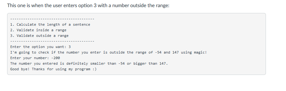 Solved 1. In option 1 a. Prompt the user to enter a sentence | Chegg.com