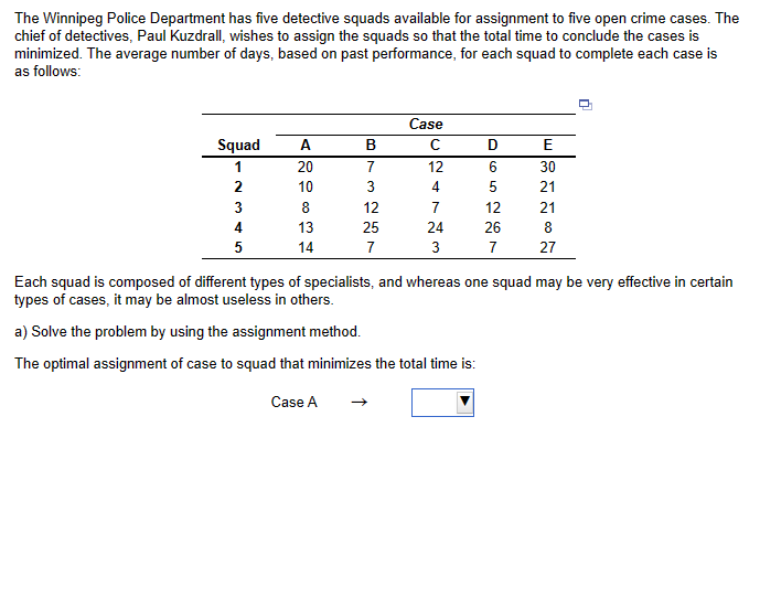 Solved Squad 1 to Case ?Squad 2 to Case ?Squad 3 to Case | Chegg.com