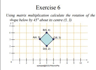 Solved Using matrix multiplication calculate the rotation of | Chegg.com