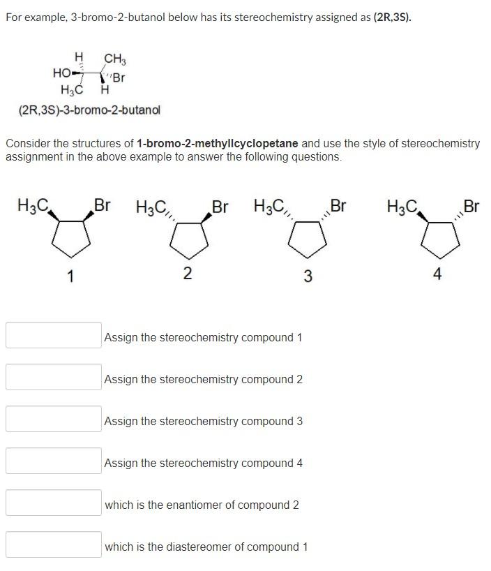 Solved For example, 3-bromo-2-butanol below has its | Chegg.com