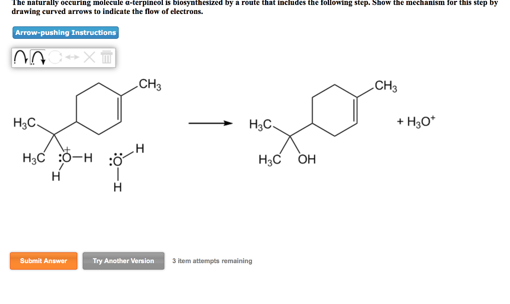 Solved The naturally occuring molecule α-terpineol is | Chegg.com