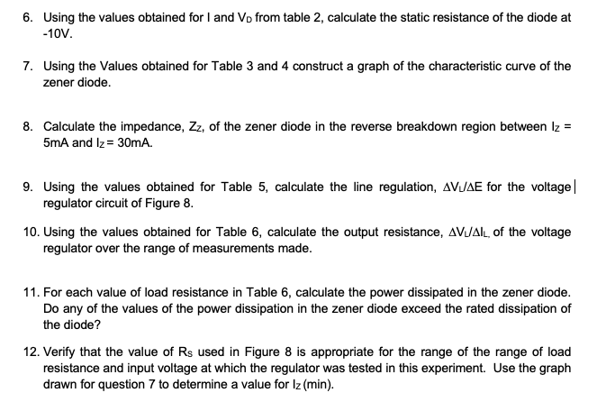 2. Calculate and record the current values I in table | Chegg.com