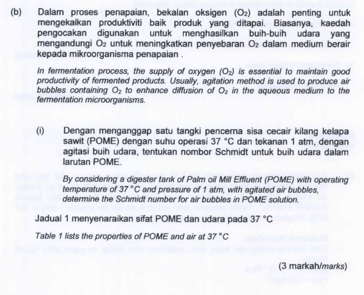 Solved b) Dalam proses penapaian, bekalan oksigen (O2) | Chegg.com