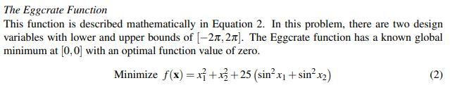 Solved The Eggcrate Function This function is described | Chegg.com
