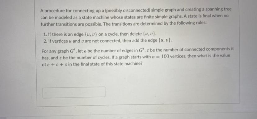 Solved A procedure for connecting up a (possibly | Chegg.com