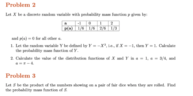 Solved Problem 2 Let X be a discrete random variable with | Chegg.com