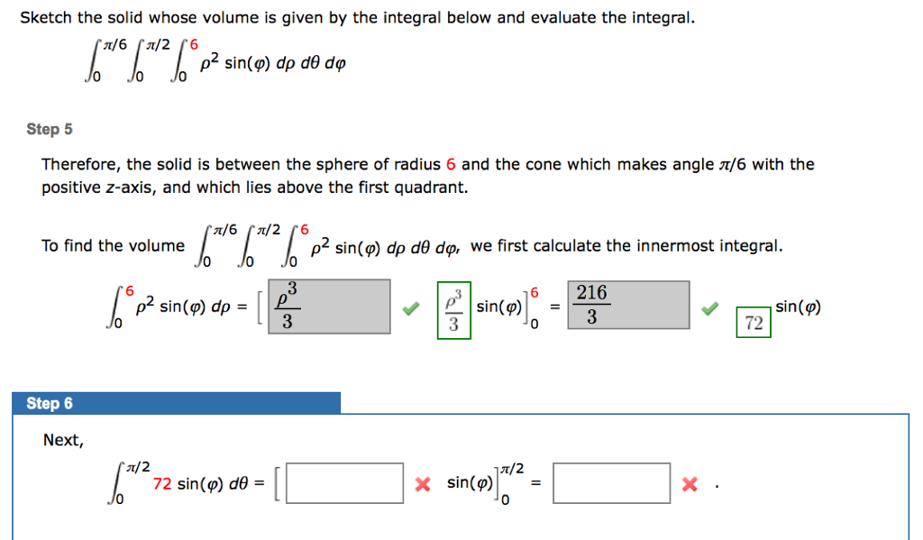 Solved Sketch the solid whose volume is given by the | Chegg.com