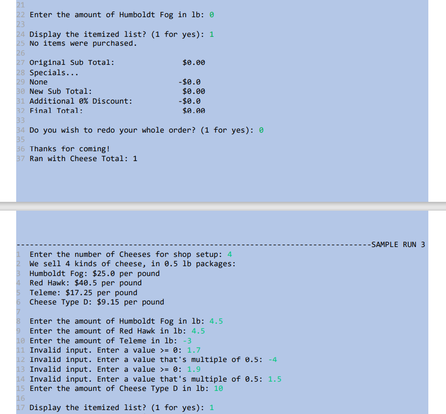 Follow the instruction and fix the incomplete program | Chegg.com
