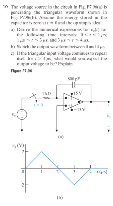 Solved 10. The voltage source in the circuit in Fig. | Chegg.com