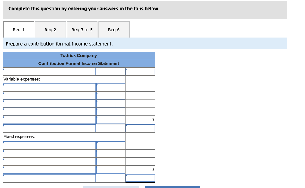 Solved Problem 1-19 Traditional and Contribution Format | Chegg.com