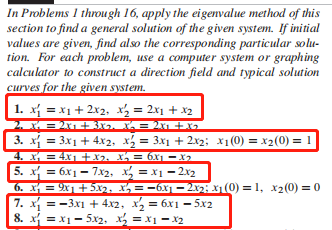Solved In Problems / through 16, apply the eigenvalue method | Chegg.com