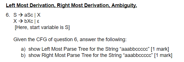 Solved Left Most Derivation, Right Most Derivation, | Chegg.com