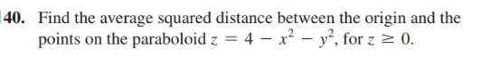 Solved 40. Find the average squared distance between the | Chegg.com