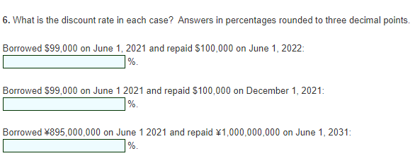 Solved 6. What is the discount rate in each case? Answers in | Chegg.com