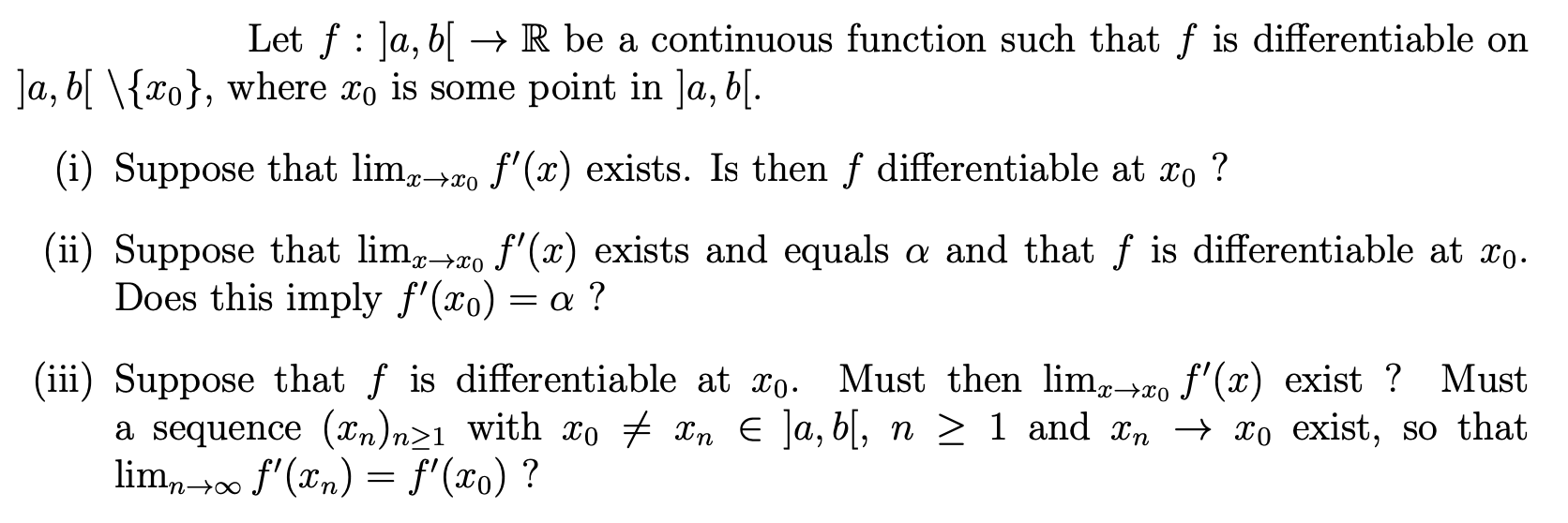 Solved Let f:]a,b[→R be a continuous function such that f is | Chegg.com