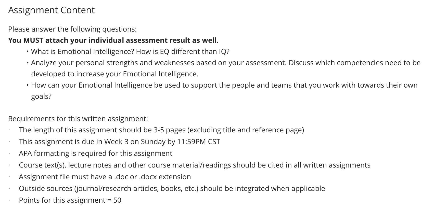Solved Assignment Content Please answer the following | Chegg.com