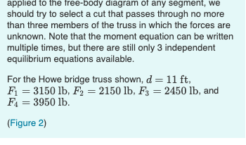 Solved Part A - Determining the forces in three specified | Chegg.com