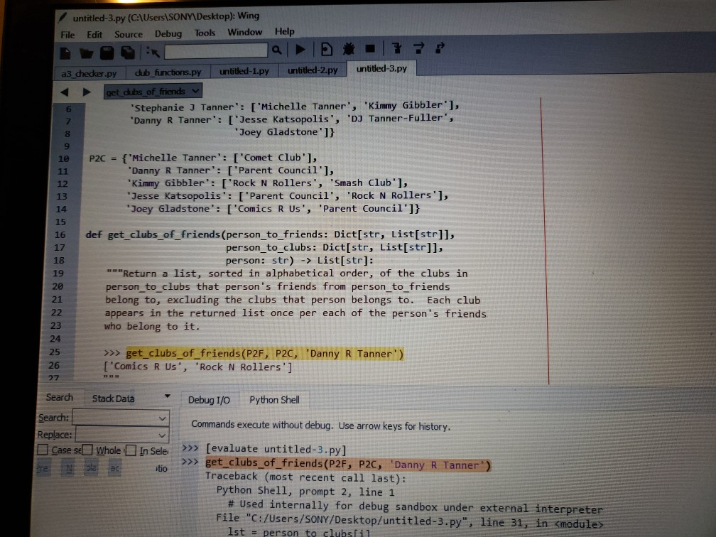 Solved get_clubs_of_friends: (Dict[str, List[str]], | Chegg.com