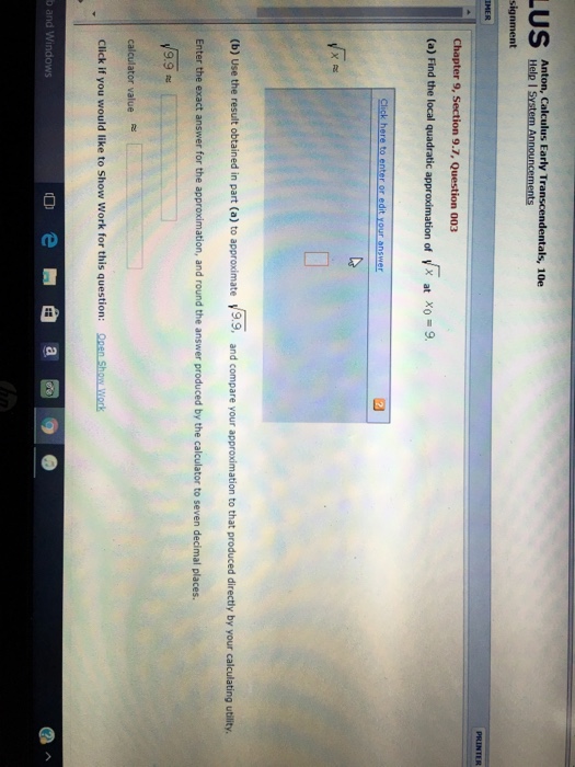 Solved (a) Find the local quadratic approximation of | Chegg.com