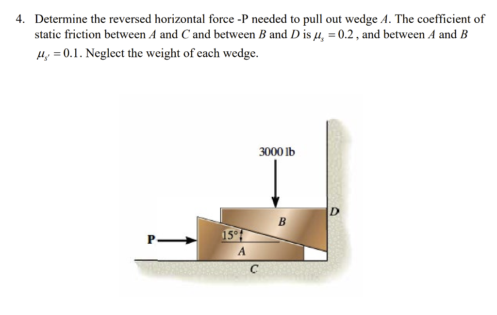 Solved 4. Determine the reversed horizontal force -P needed | Chegg.com