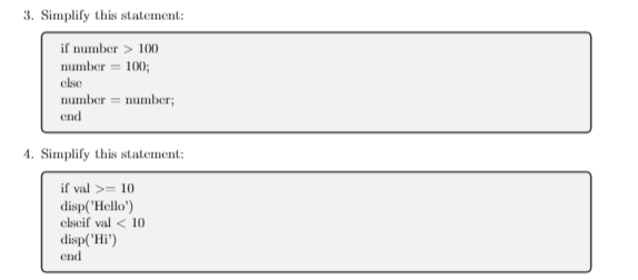 Solved 3. Simplify this statement: if number > 100 number = | Chegg.com